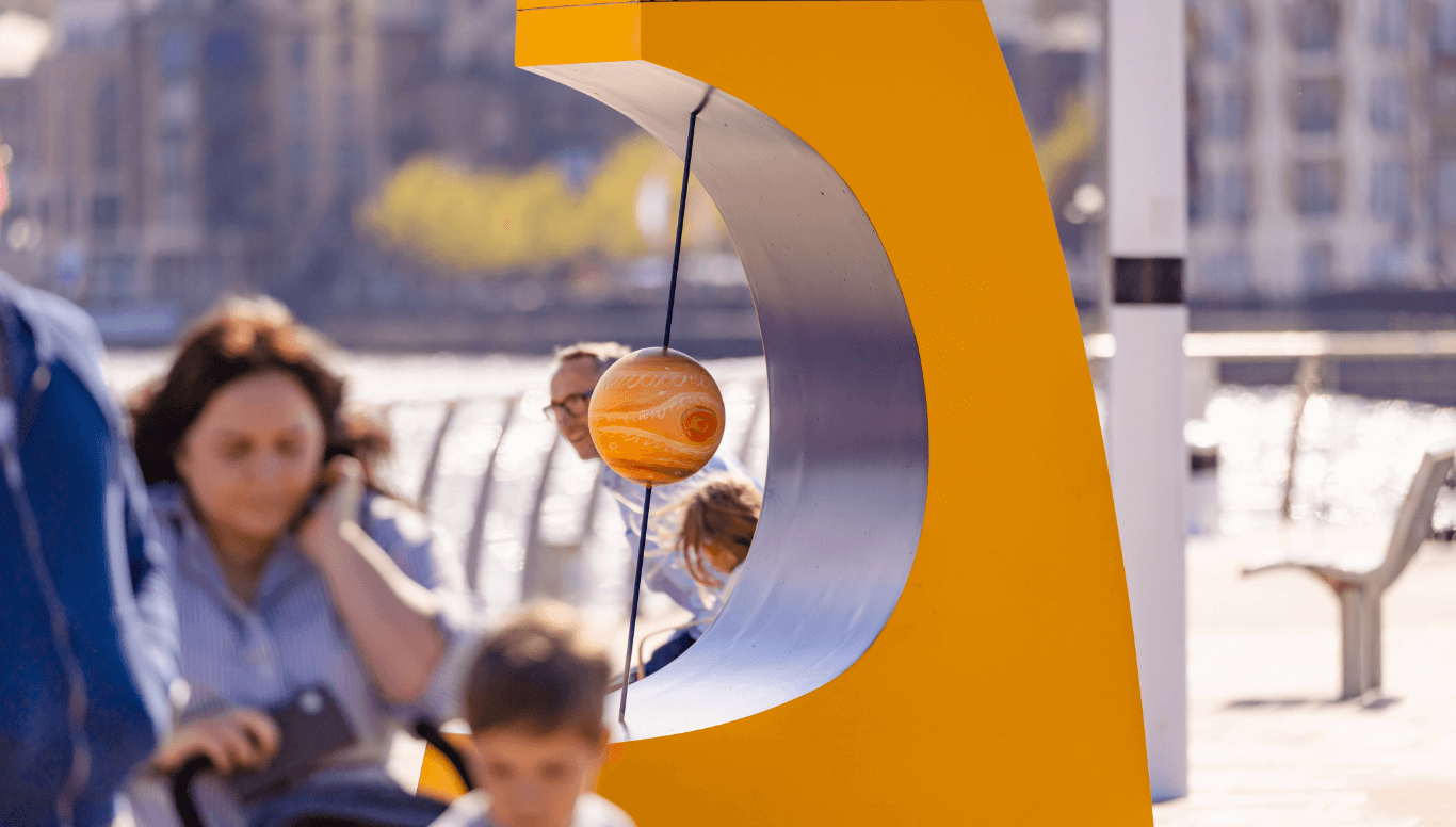 Solar system sculpture trail touches down at the dock - Royal Albert ...